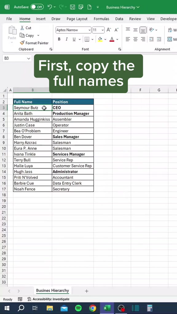 Hierarchy Chart In Excel By Rzqhaairsha On Febspot