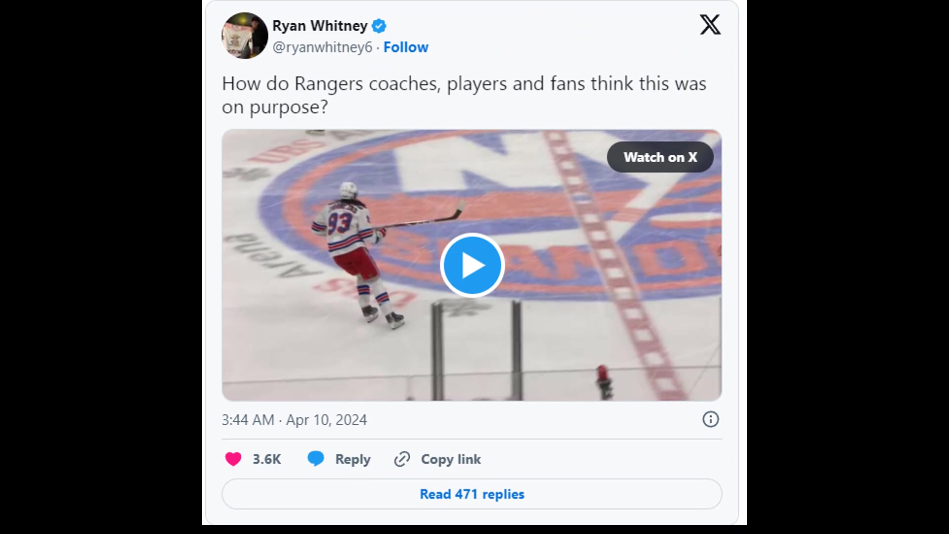 Former NHLer rips furious Rangers fans over controversial hits 'You ...